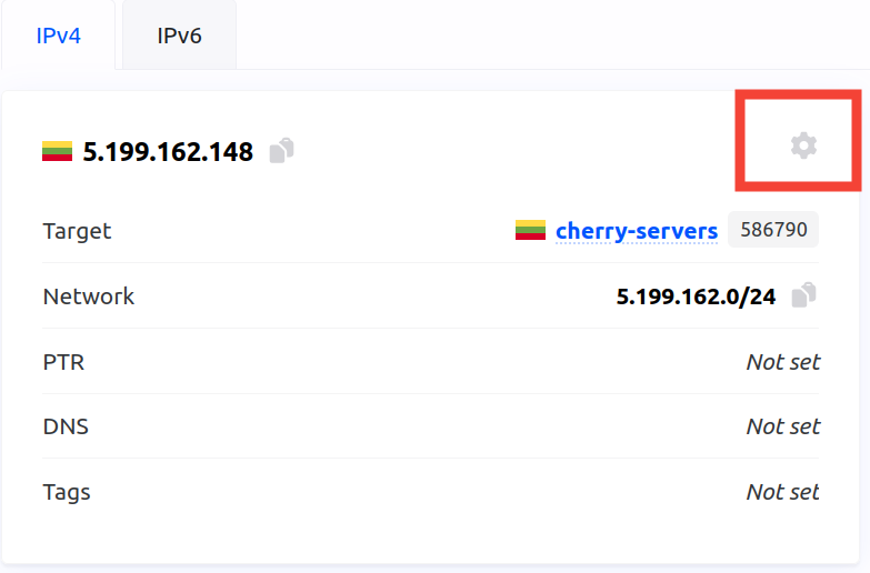 Setting up rDNS (PTR) on Cherry Servers: Step-by-step guide